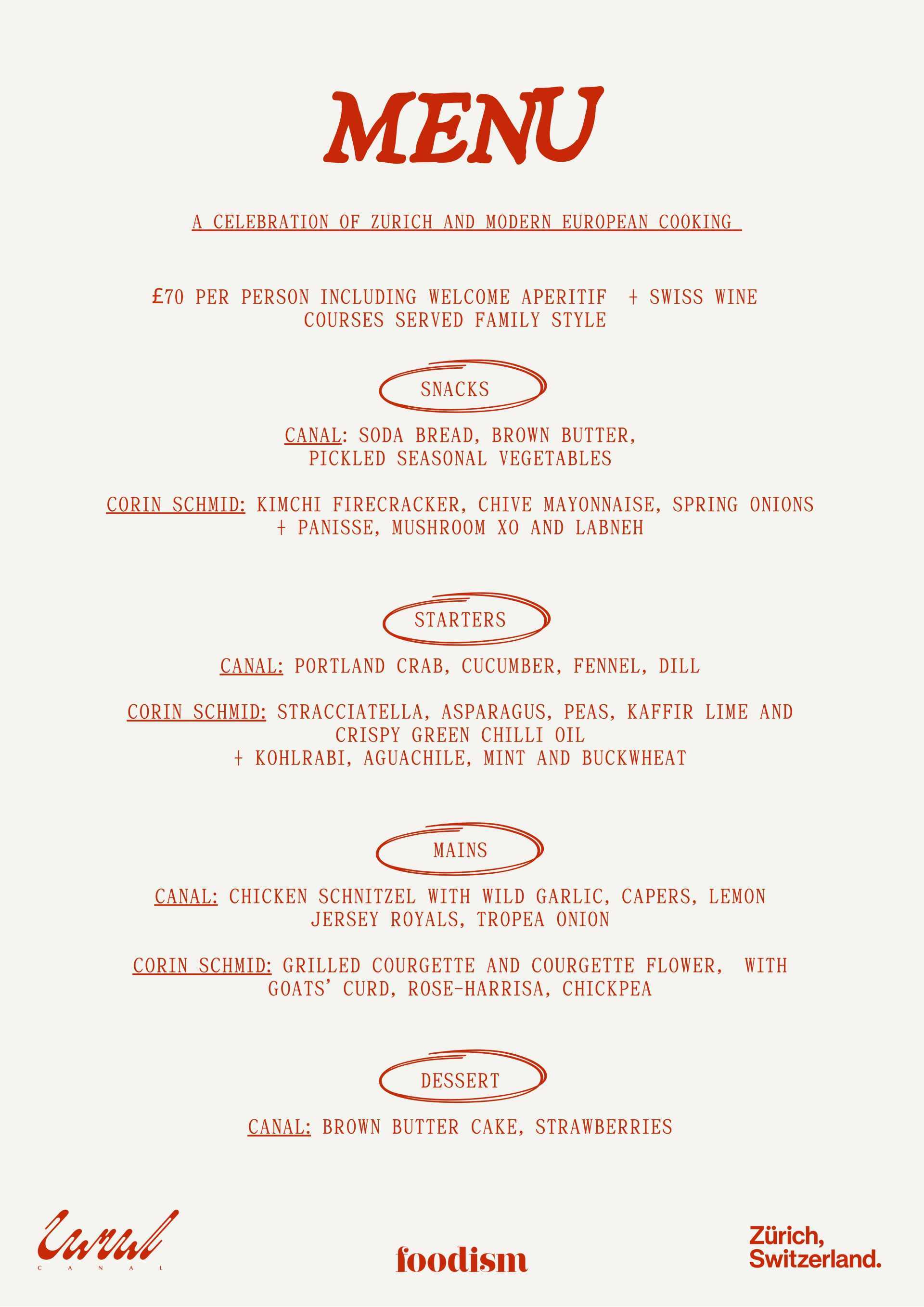 Canal x Corin Schmid dinner | Events | Foodism