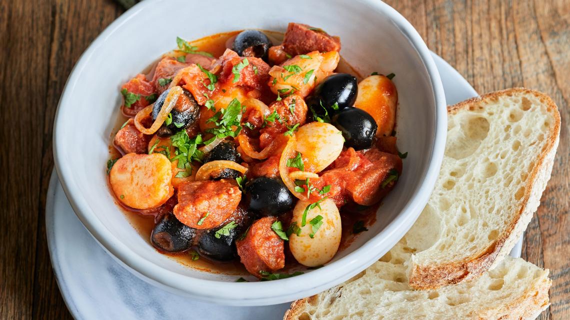 Make José Pizarro's chorizo, olive and judion bean stew | Recipes | Foodism