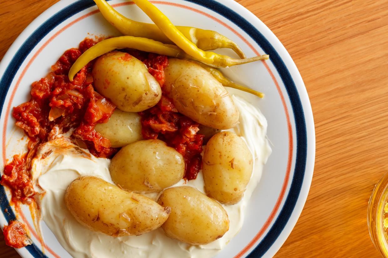 Jersey Royals patatas bravas-ish | Recipes | Foodism